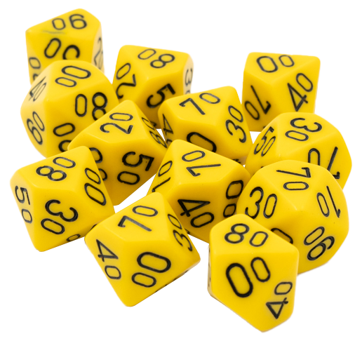 Køb Terning, 10 sider med 10 tabellen (12 stk.) | Alinea